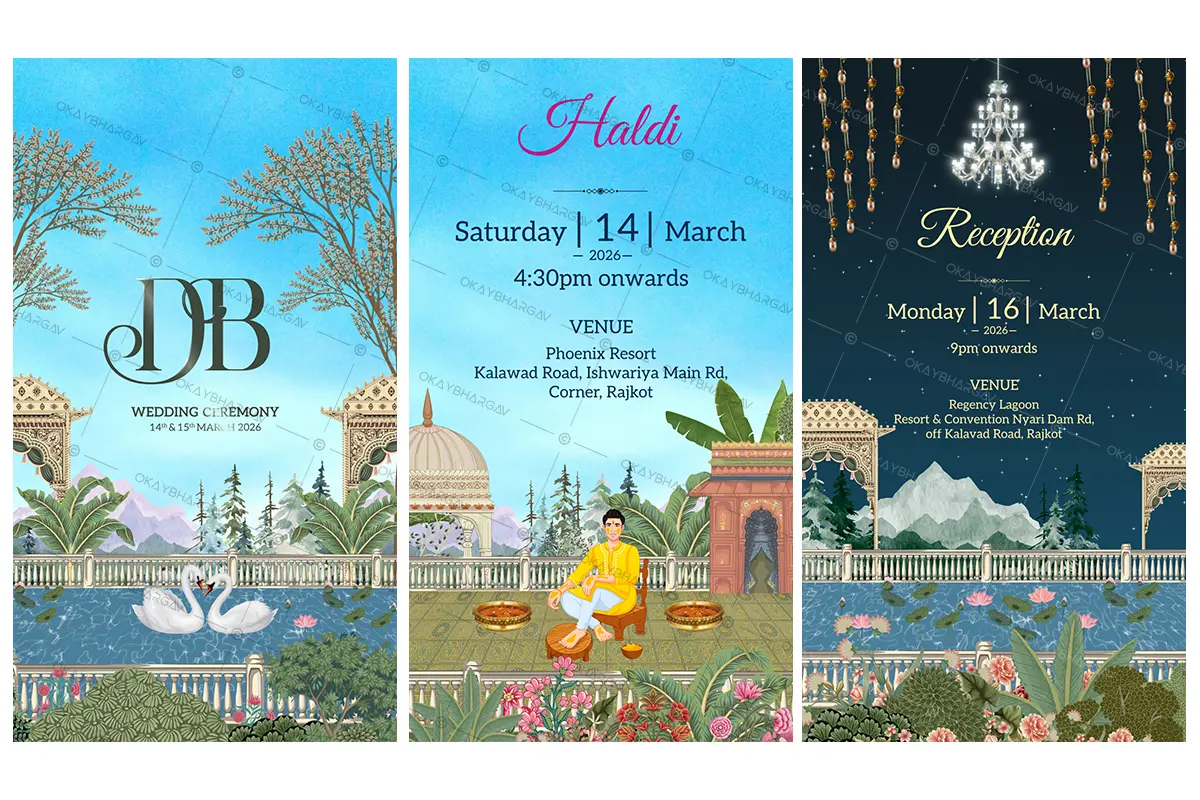 Festive Celebration Theme Wedding Invitation | Video Asset by Okay ...