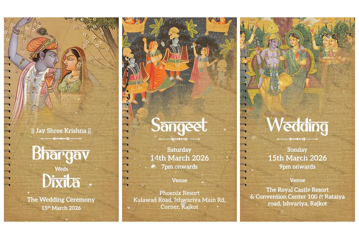 Colorful Flowers Theme Wedding Invitation | Video Asset by Okay Bhargav ...