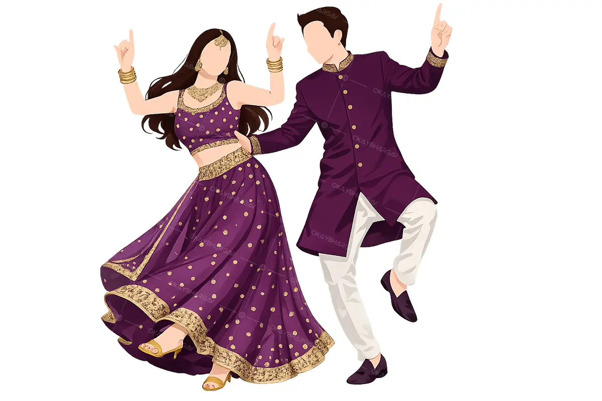 Wedding Couple 22 | Graphic Asset by Okay Bhargav Animation Studio