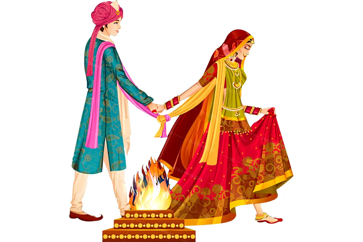 Wedding Couple 23 | Graphic Asset by Okay Bhargav Animation Studio
