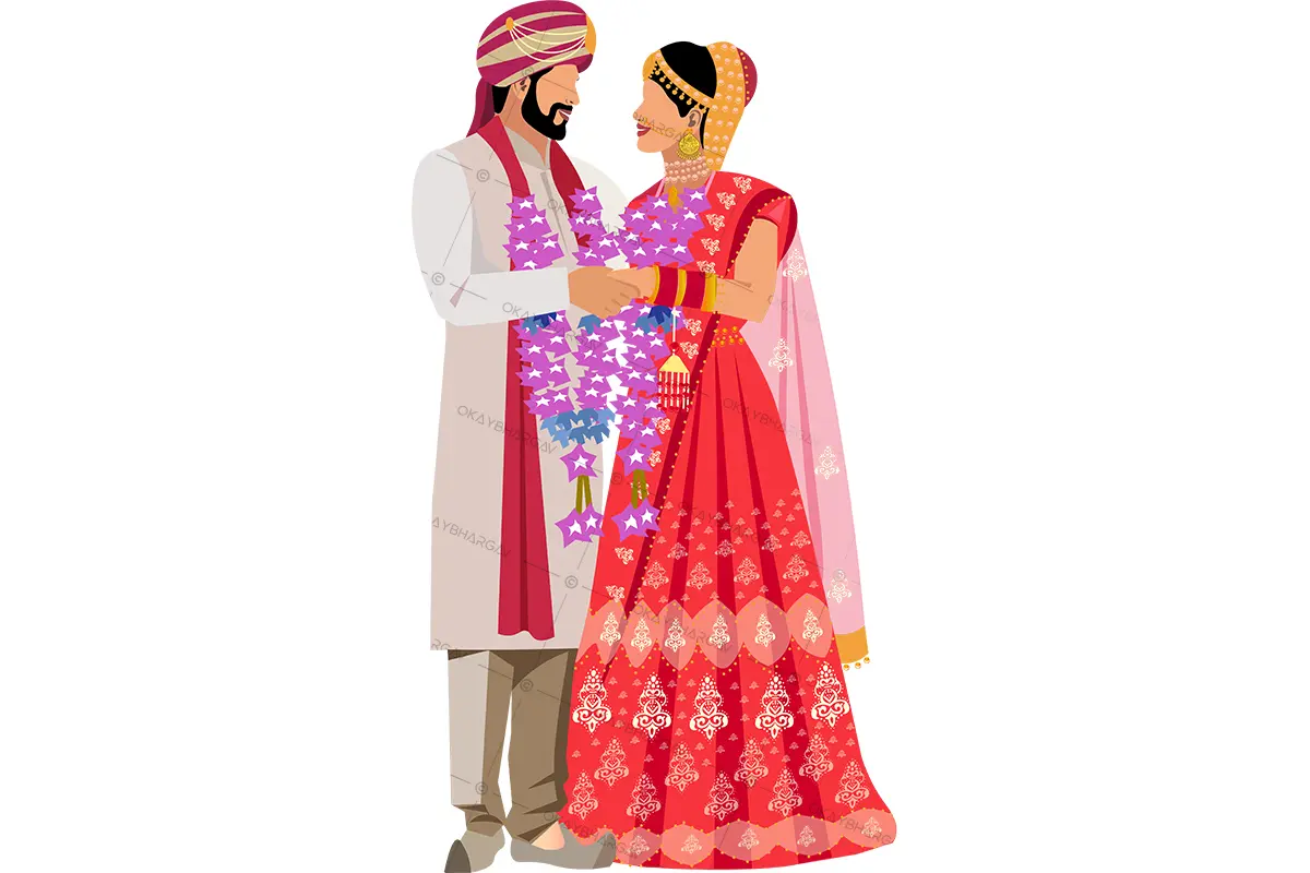 Wedding Couple 22 | Graphic Asset by Okay Bhargav Animation Studio