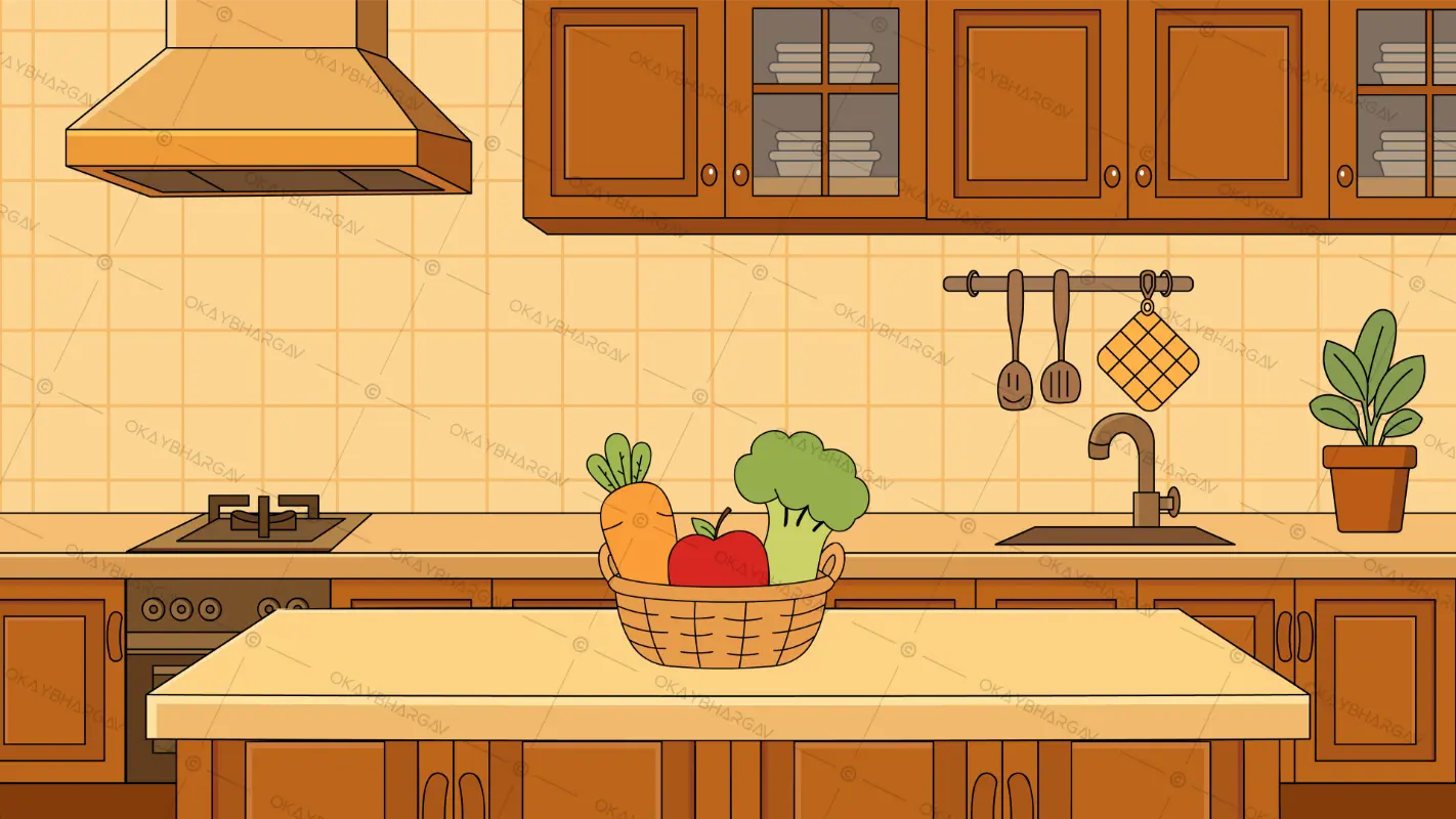 Cartoon Supermarket Scene | Graphic Asset by Okay Bhargav Animation Studio